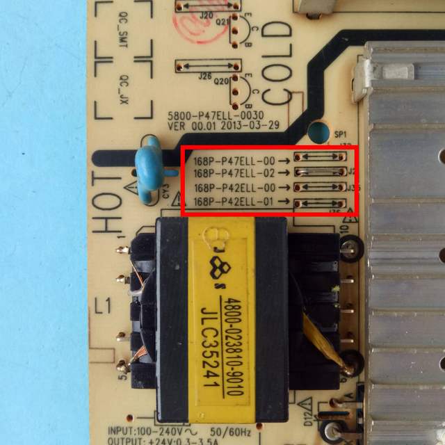 Original Skyworth 47E760A/42E350E/320W power board 168p 02 5800-p47ll-0030