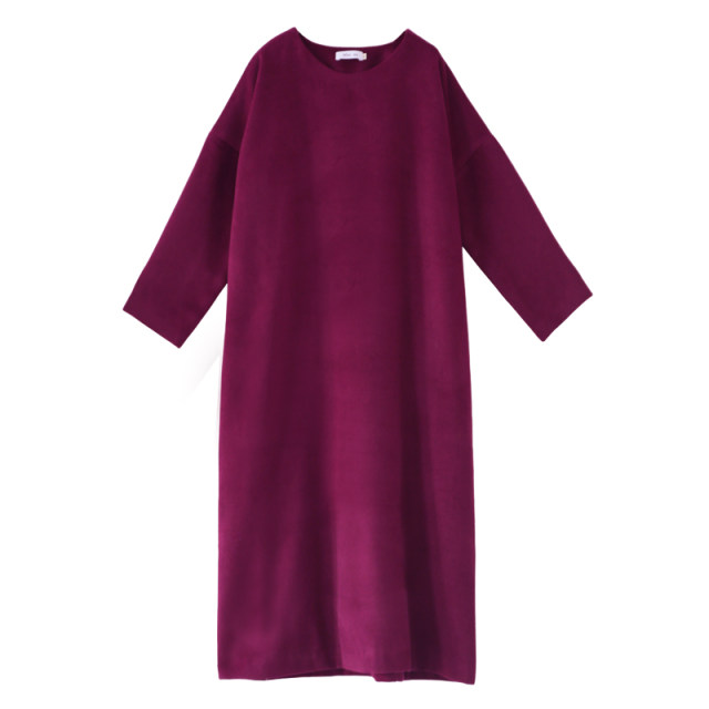 MISS original 2024 new thickened autumn and winter robe dress retro ...