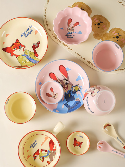Kawashimaya Disney Crazy Zootopia Rice Bowl Home 2025 New Tableware Set ...