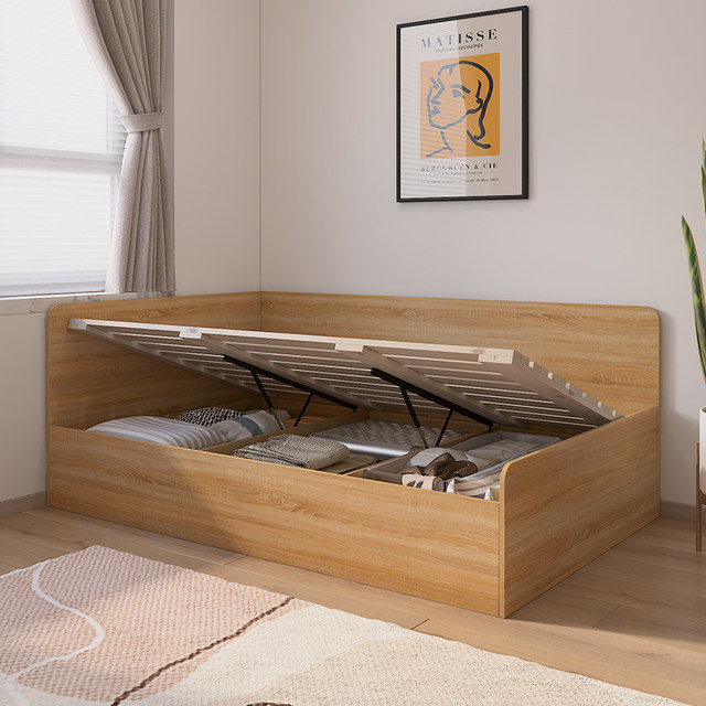 Customized panel bed tatami storage bed edge kang bed multi-functional ...