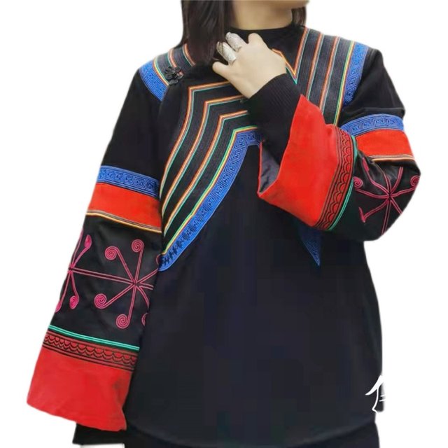 Liangshan Yi nationality clothing women's tops Meigu style traditional ...