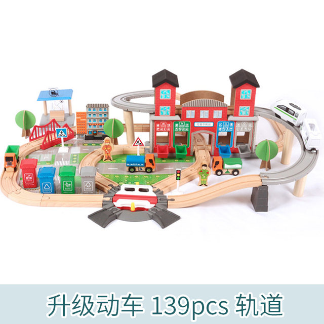 Baby children's rail car toy, wooden wooden wooden boy electric train ...