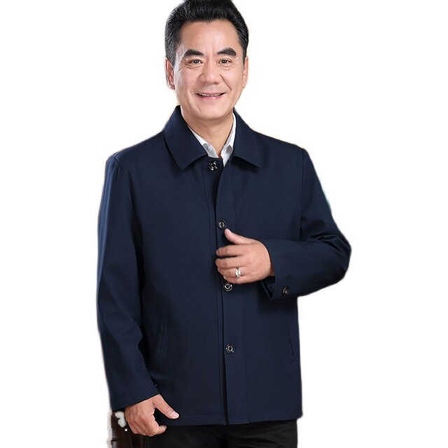 Dad coat spring and autumn middle-aged men's casual jacket 60 middle ...
