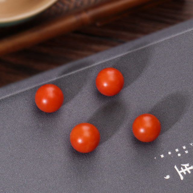 Original ore Baoshan South Red Scattered Beads Agate Round Beads Full ...