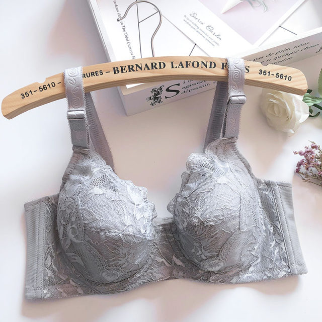 Large size thin full cup bra for fat mm, side breast reduction and ...