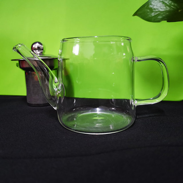 Heat-resistant mini glass teapot household stainless steel inner tank ...