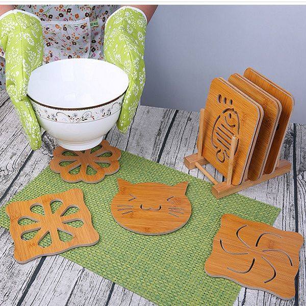 Household insulation mat set dining table cartoon anti-scalding mat ...