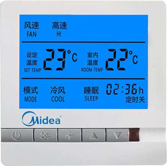 Midea Central Air Conditioning Control Panel Thermostat Smart Water ...