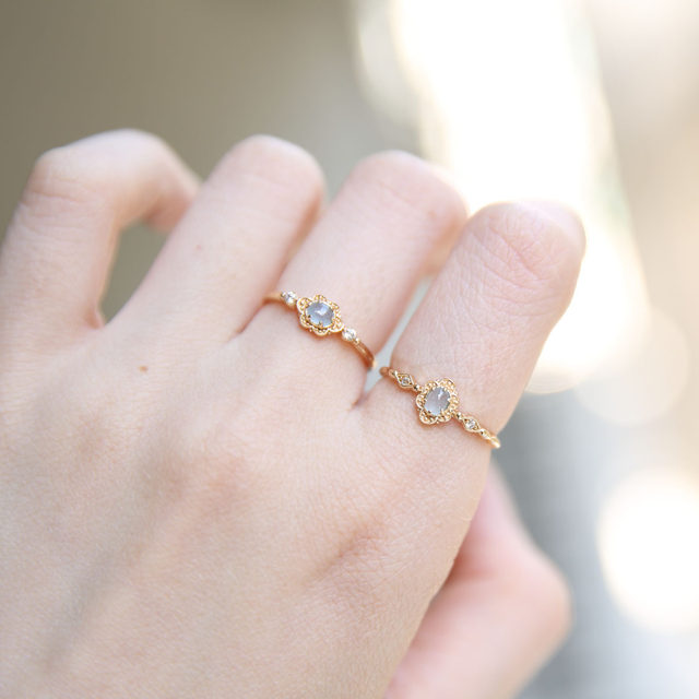 MXX custom nojess blue sky daisy natural aquamarine flowers 925 silver gold-plated ring necklace ...