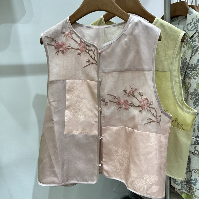 High-end new Chinese vest vest women 2025 spring thin round neck design ...