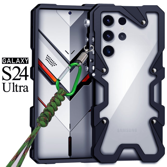 Suitable for Samsung S24 Ultra metal frame mobile phone case S23 Ultra ...