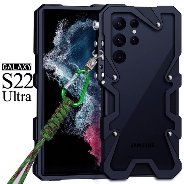 Suitable for Samsung S24 Ultra metal frame mobile phone case S23 Ultra ...