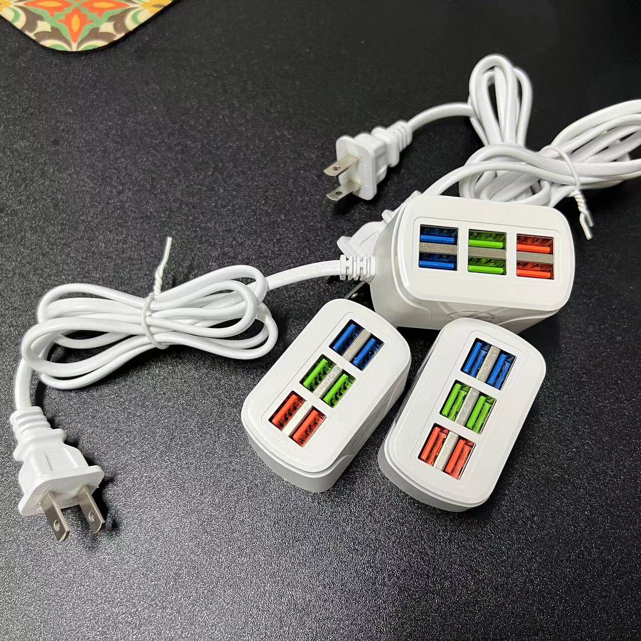 Multi-port USB smart charger 6-port charging head is suitable for ...