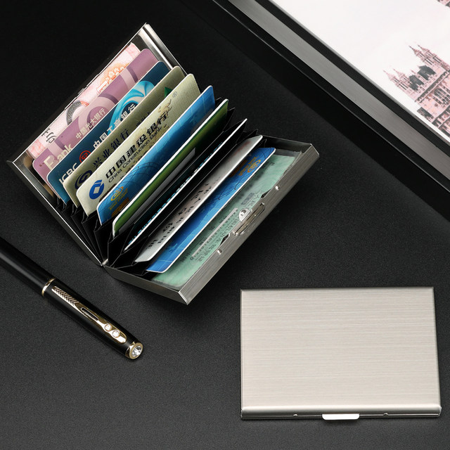 High-grade metal card holder for men and women stainless steel ultra ...