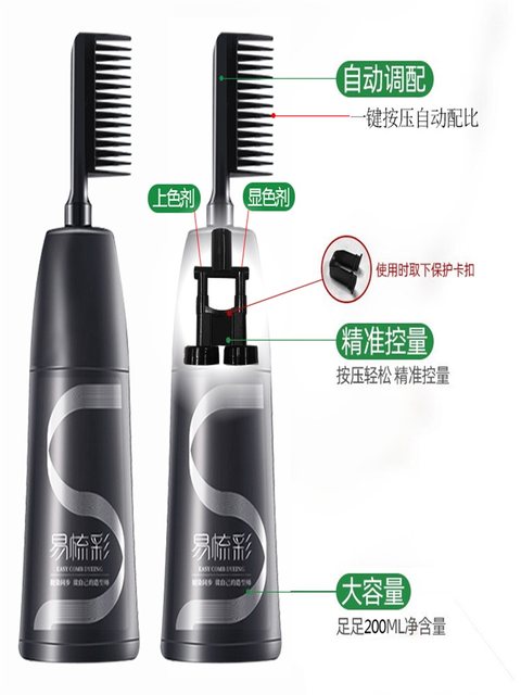Han Jin Liang hair dyeing agent covering white hair and black tea color ...