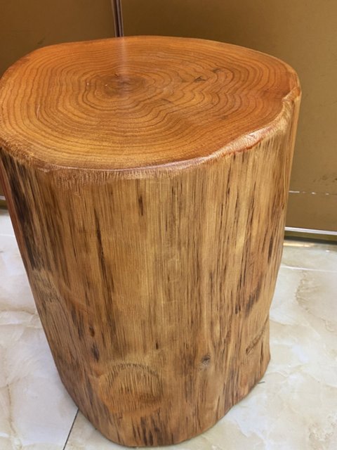 Solid wood pier log tree stump wood pile base coffee table tea table ...