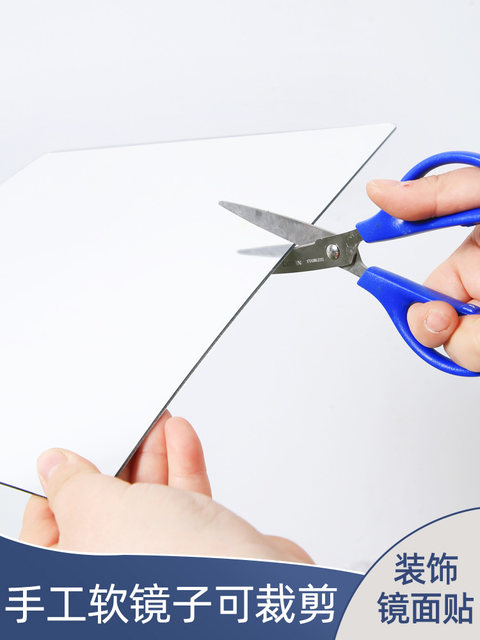 Cuttable Acrylic Soft Mirror, Self-Adhesive for Wall Mounting, Won'T ...