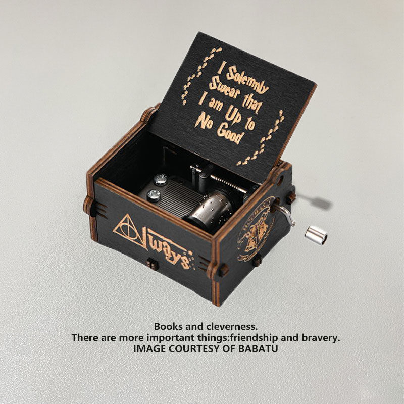 Harry Potter Hand-Cranked Music Box Birthday Gift Wooden Music Box Trinket