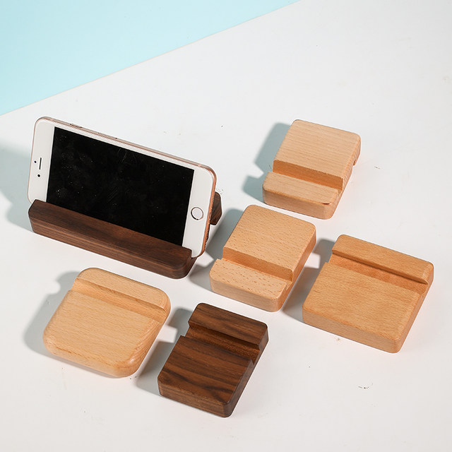 KENS creative bamboo storage rack desktop mobile phone tablet holder ...