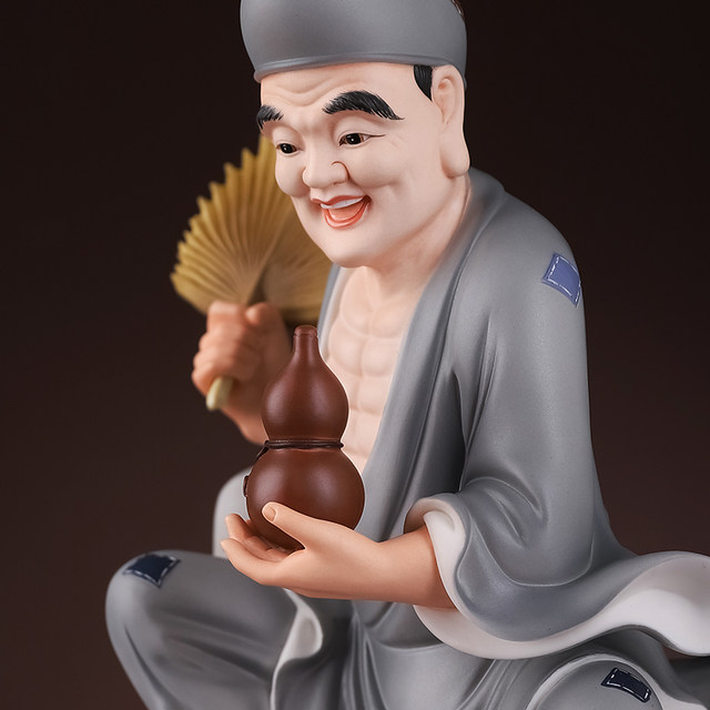 Qizhen Ceramics Ji Gong Living Buddha statue descended to Dragon Luo ...