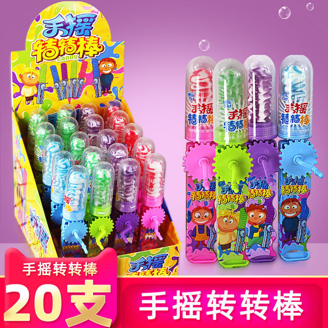 Internet celebrity creative hand-cranked spinning stick children's toys ...