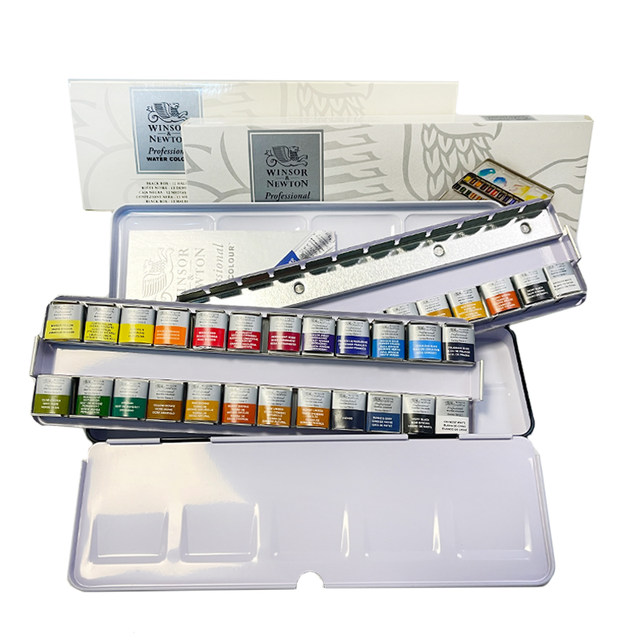 Imported Winsor & Newton artist-grade master-grade solid half-block ...