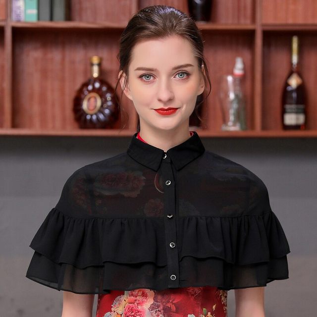 Chiffon small shawl and waistcoat for women, summer all-match short sun ...