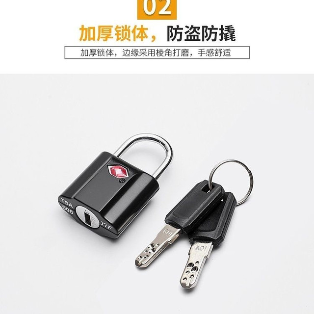 006 travel bag padlock customs lock key lock mini small padlock TSA006 ...