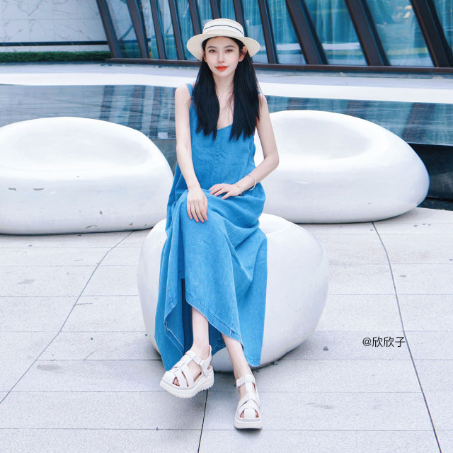 Bai Tiansen Sheepskin Bao Tou soft bottom Roman sandals female 2024 ...