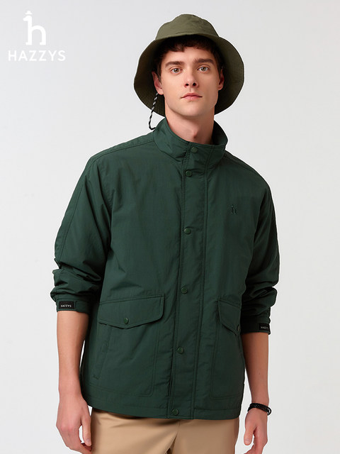 Hazzys 2025 spring new workwear casual texture jacket men