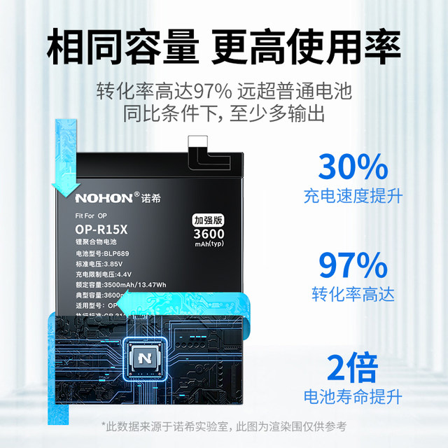 Noxi is suitable for oppo mobile phone r17/reno6 battery replacement ...