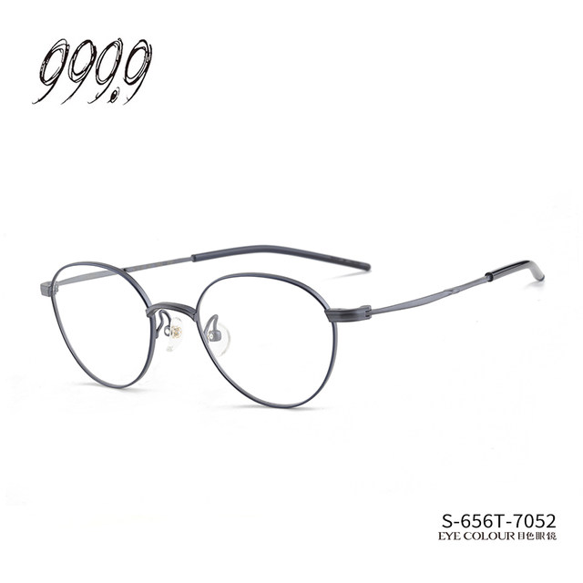 999.9 glasses Japanese handmade plate round full-frame retro frames for women with myopia frames ...