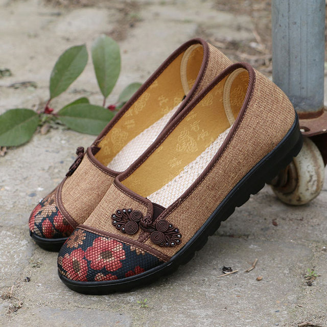 Genuine old Beijing cloth shoes women's middle -aged and elderly mother ...