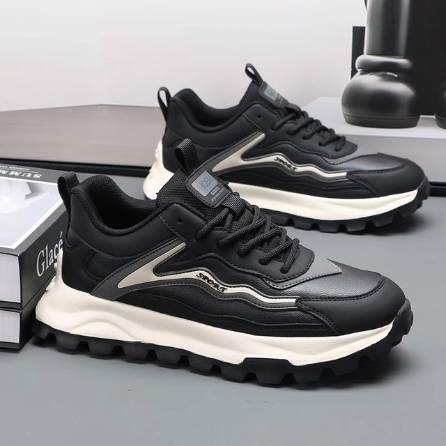 Autumn and winter new extra large size men's shoes widened men's sports ...