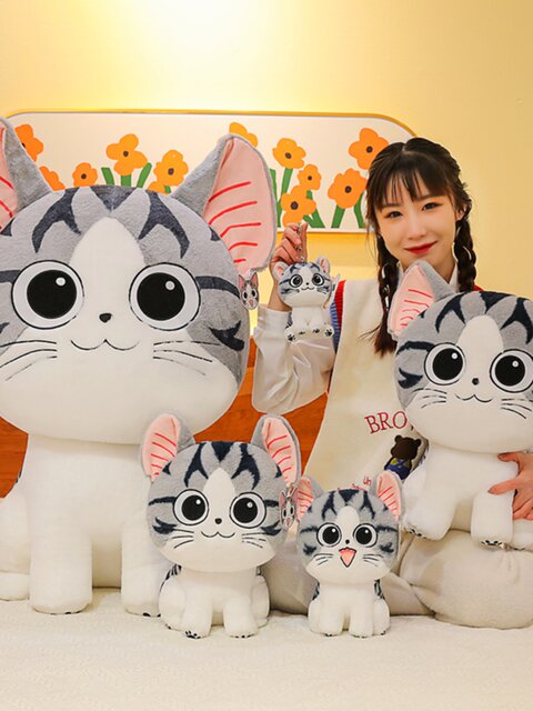 Genuine cheese cat doll cute kitten doll accompany sleeping pillow cat ...