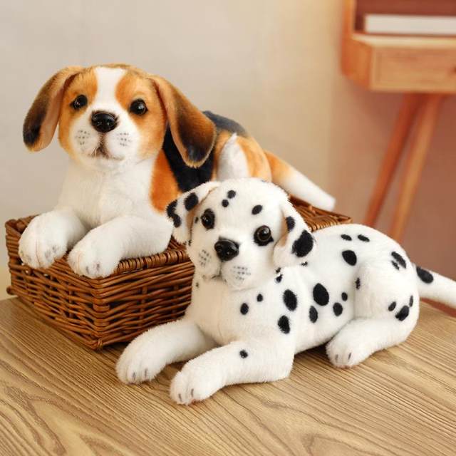 Simulation dog plush toy will be called Beagle doll doll Dalmatians ...