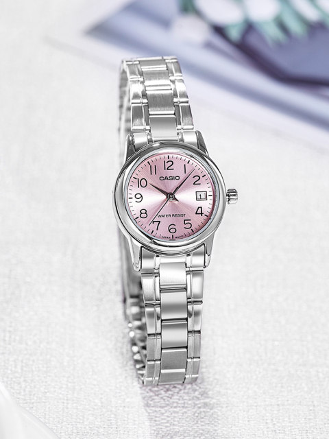 Casio Casio watch women's compact steel band pointer quartz waterproof ...
