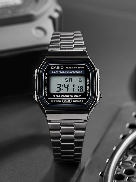 Casio watch for men and women, retro small gold watch, small silver ...