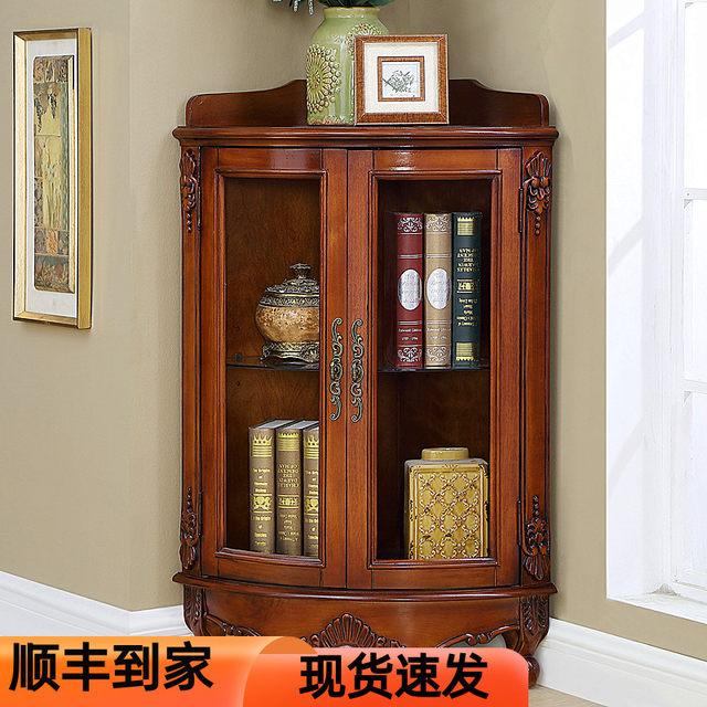 American corner tea cabinet living room dining corner decorative ...