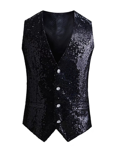 Stage performance shiny vest, royal blue, big red, gold, silver and ...
