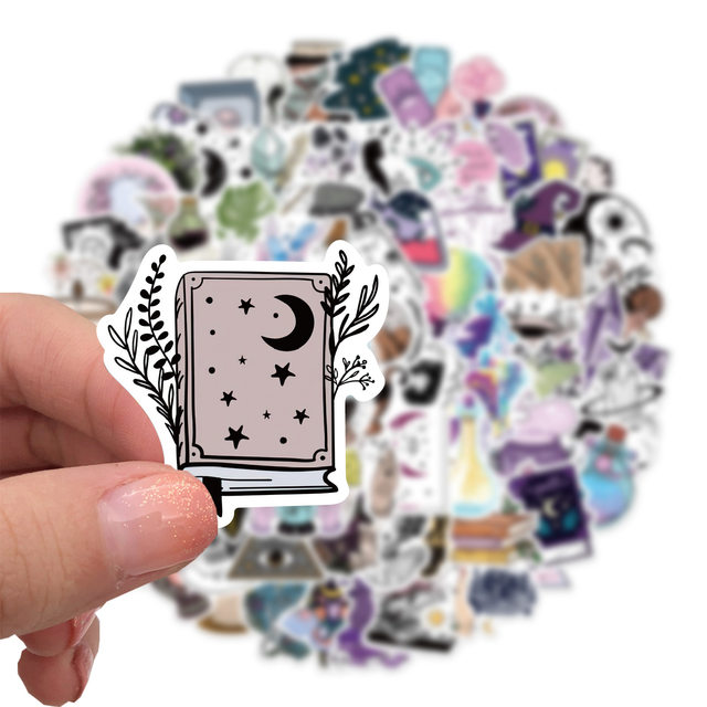 100 bohemian style witch cartoon stickers for electric vehicles ...