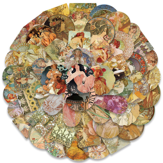 50 Renaissance vintage famous painting stickers for notebooks, mobile ...