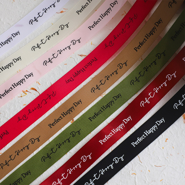 ins English internet celebrity ribbon 2.0cm thread with flowers bouquet ...