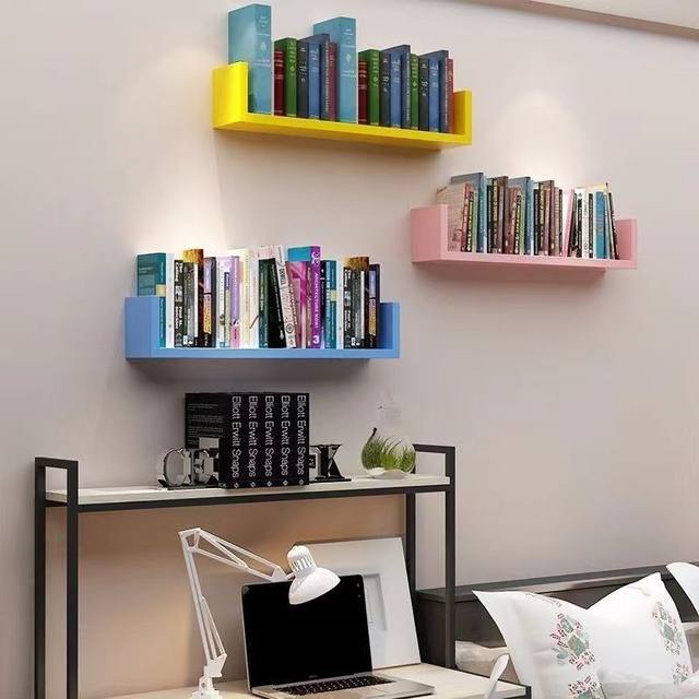 Living room wall rack hanging wall partition bedroom wall bookshelf TV ...