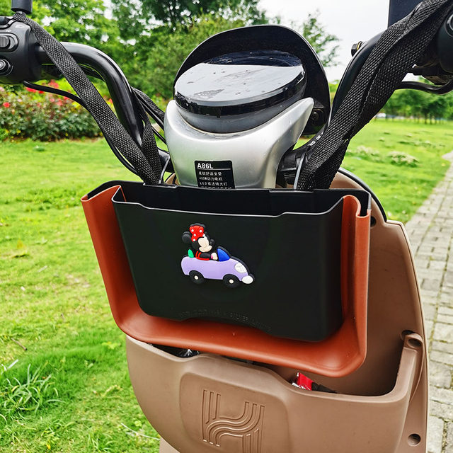 Electric vehicle front foldable storage box battery motorcycle storage ...