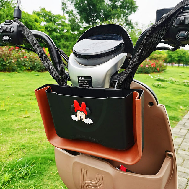 Electric vehicle front foldable storage box battery motorcycle storage ...