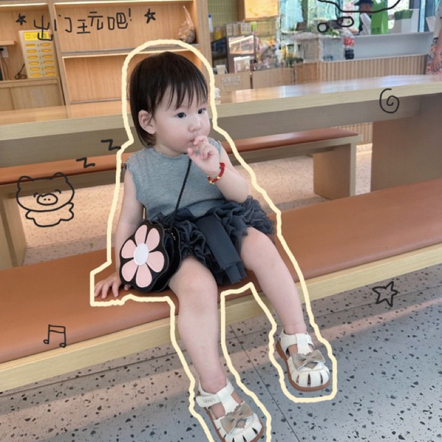 Xian Ning Qi baby girl's suit tutu skirt two-piece high-quality mesh ...