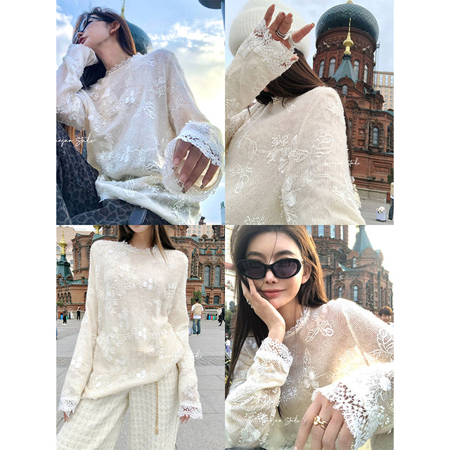 Li Wanjun's new Chinese -style heavy worker embroidered butterfly lace ...