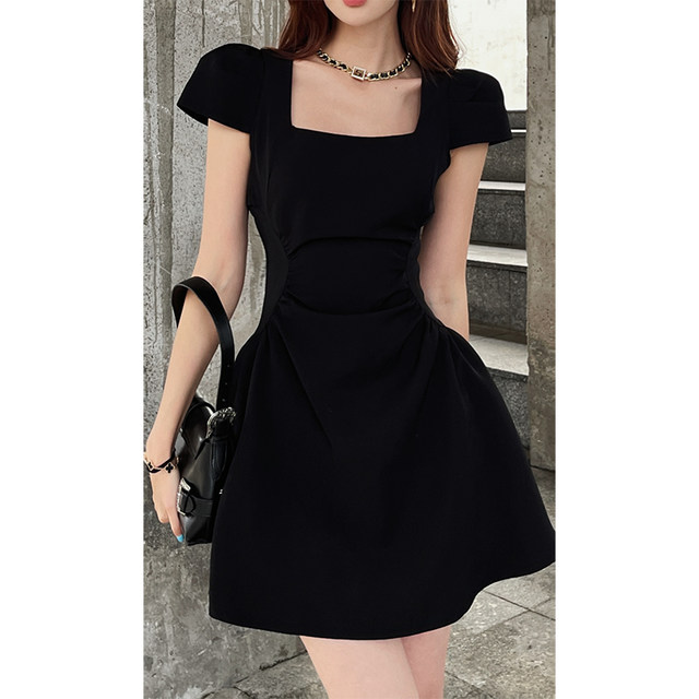 Li Wanjun white French square neck dress women's summer 2024 new ...