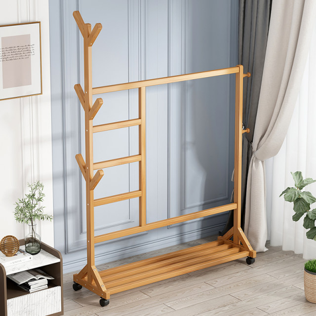 Clothes rack floor-standing bedroom shelf household clothes rack simple ...